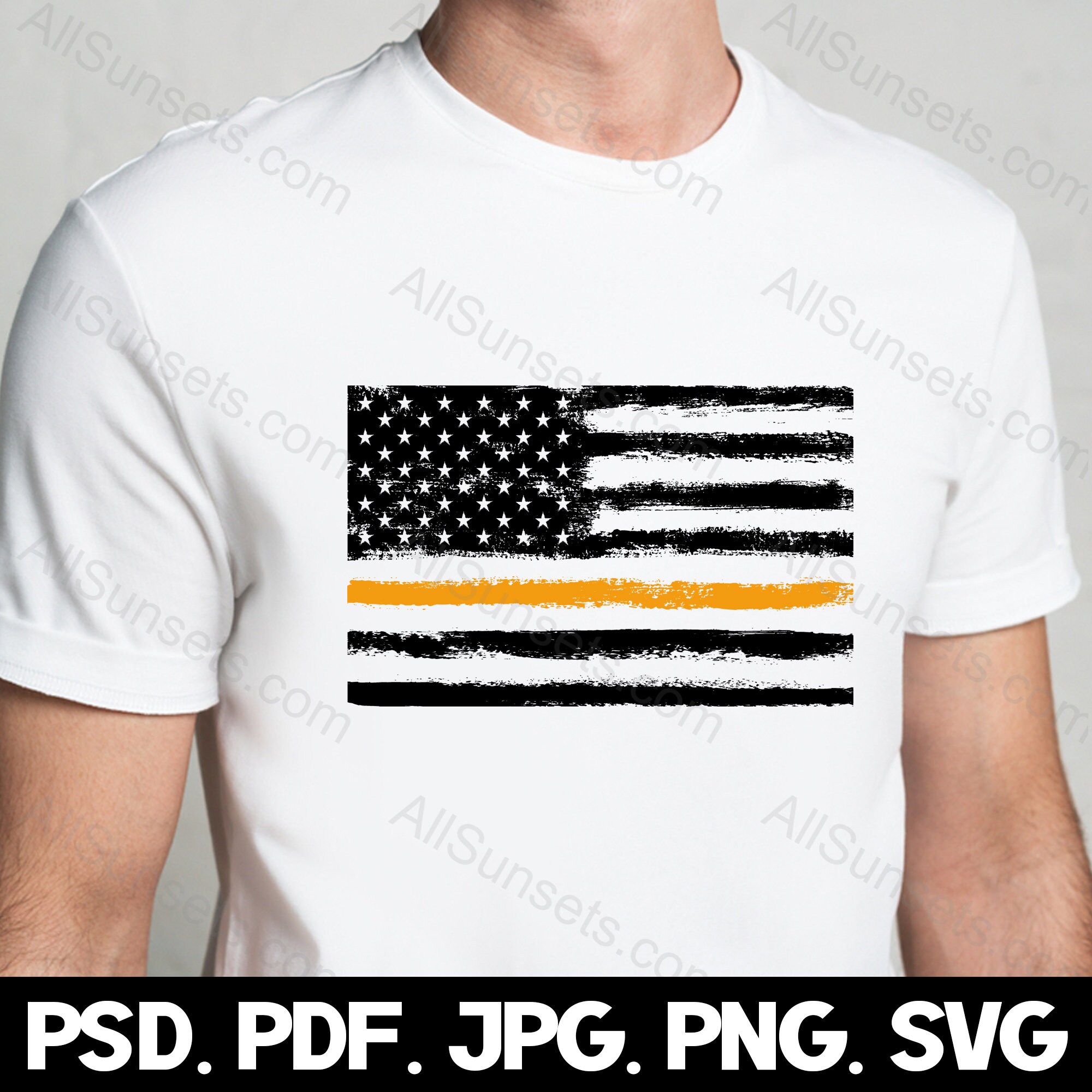 American Flag Thin Orange Line Svg Png Jpg Pdf Psd File Types Search ...