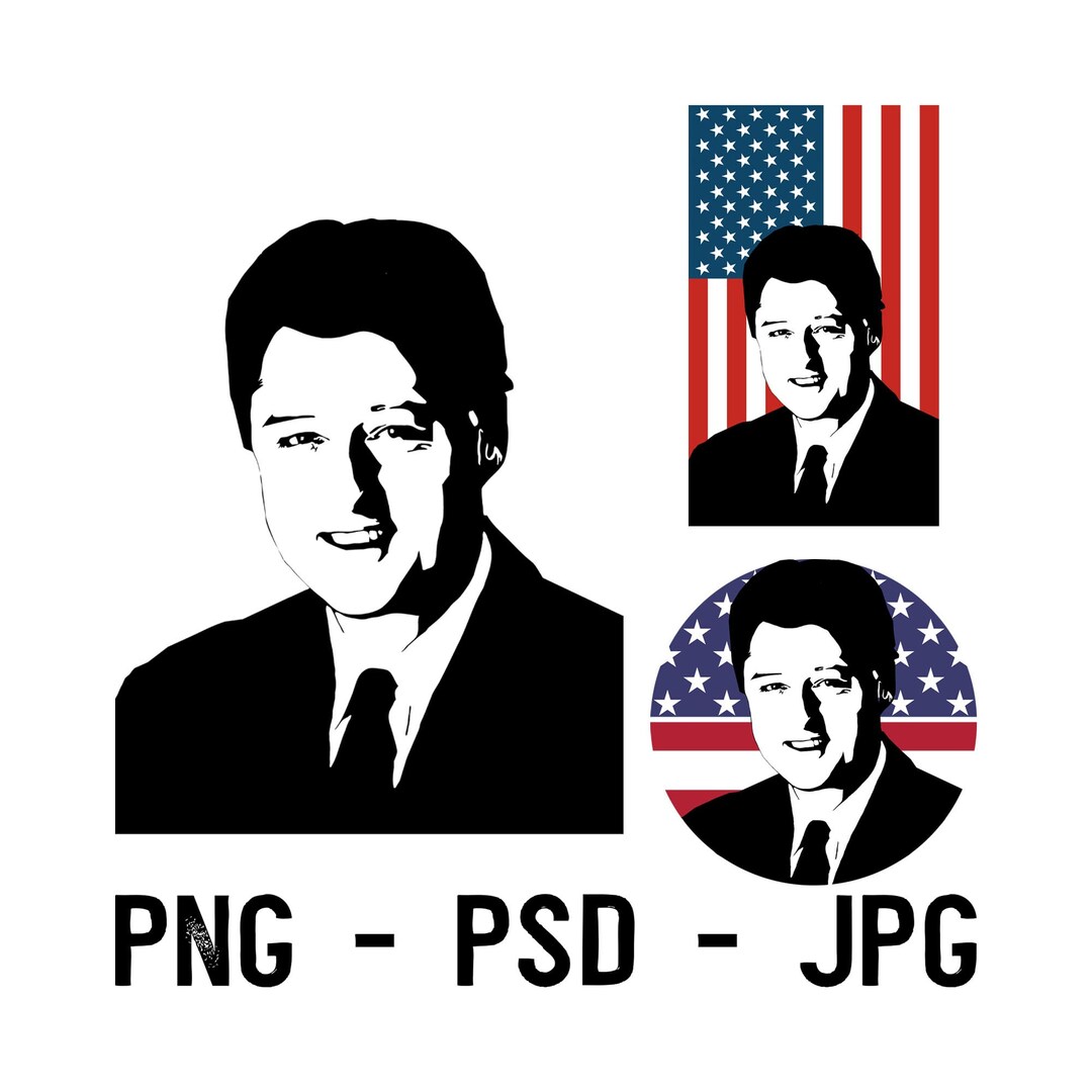 Bill Clinton Presidential Graphics Package Portrait Profile of Bill ...
