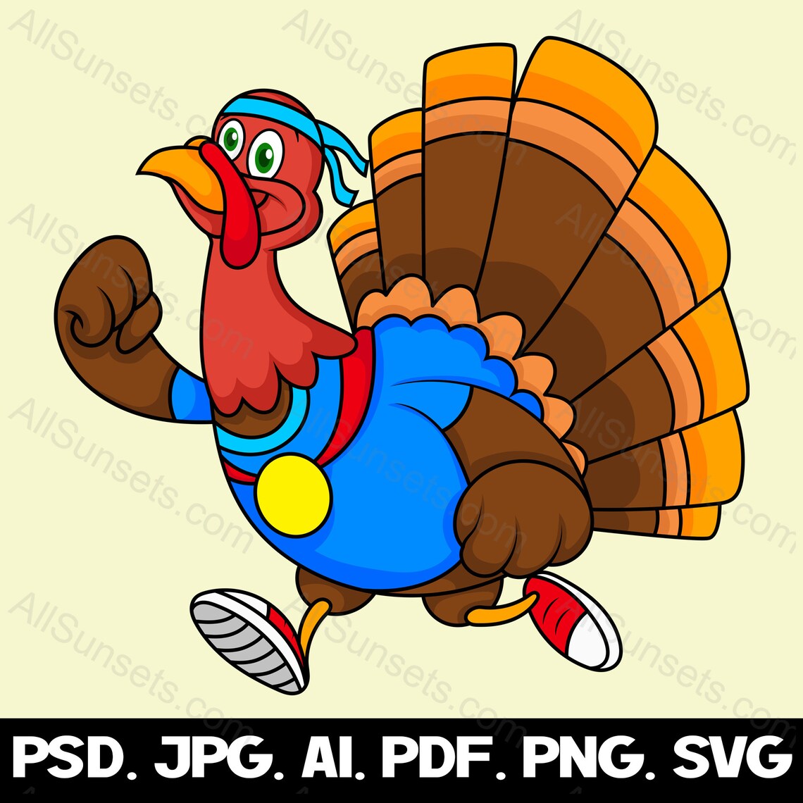 Trotting Turkey Racing Svg Png Ai Pdf Psd Jpg File Types - Etsy