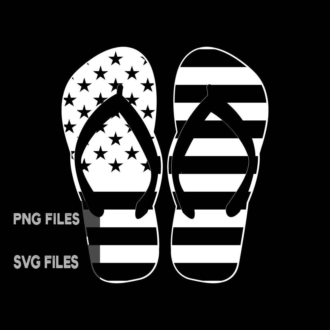 Flip Flops American Flag PNG SVG Patriotic Clipart USA Beach - Etsy
