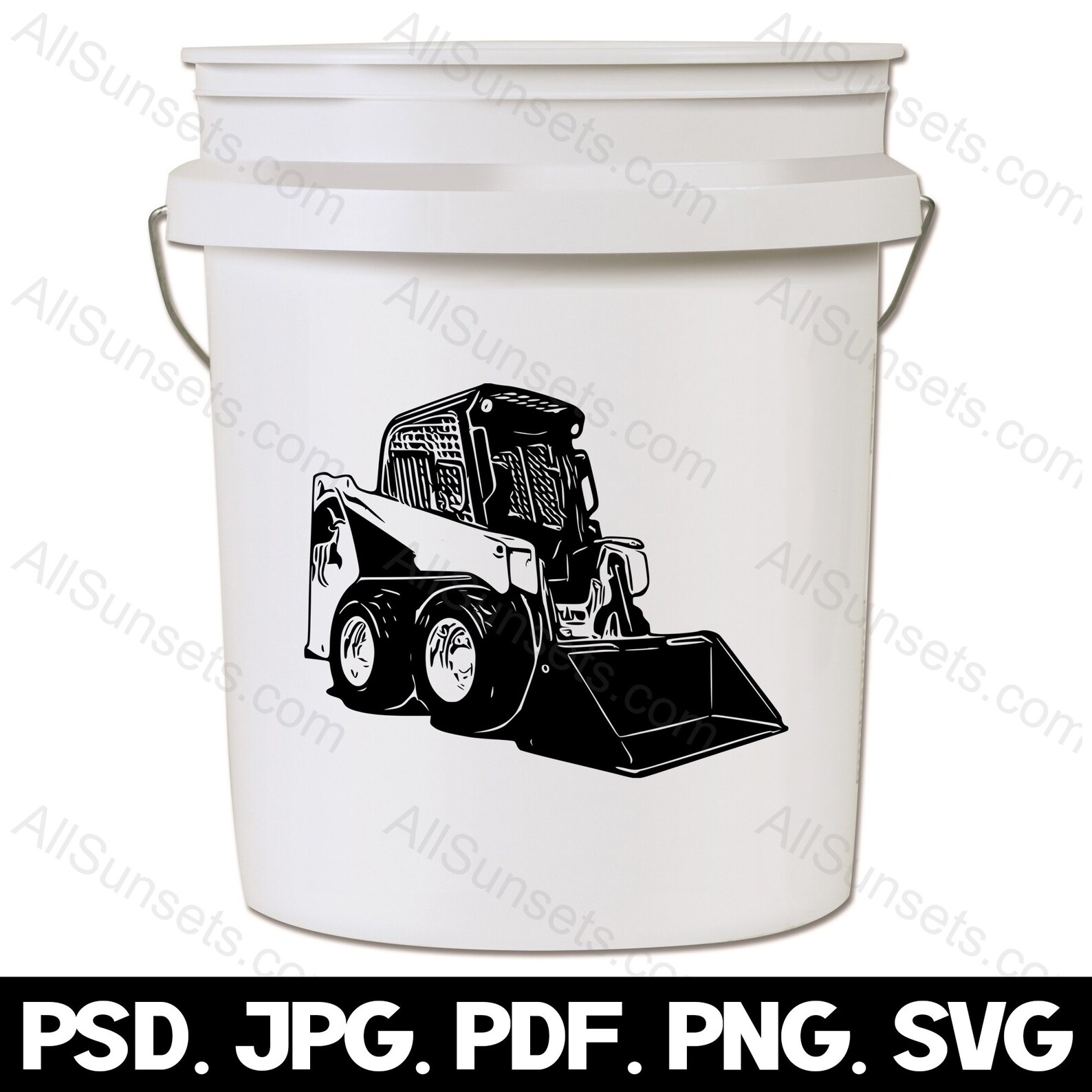 Skid Steer Svg Png Jpg Psd Pdf File Types Track Front Loader - Etsy