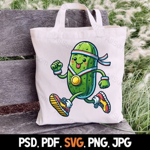 Pickle Jogging Svg Png Pdf Psd Jpg File Types Food Pickle Festivals 5k ...