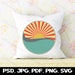 Sunset Sun Rays Ocean Waves Retro Colors Svg Png Jpg Psd Pdf - Etsy