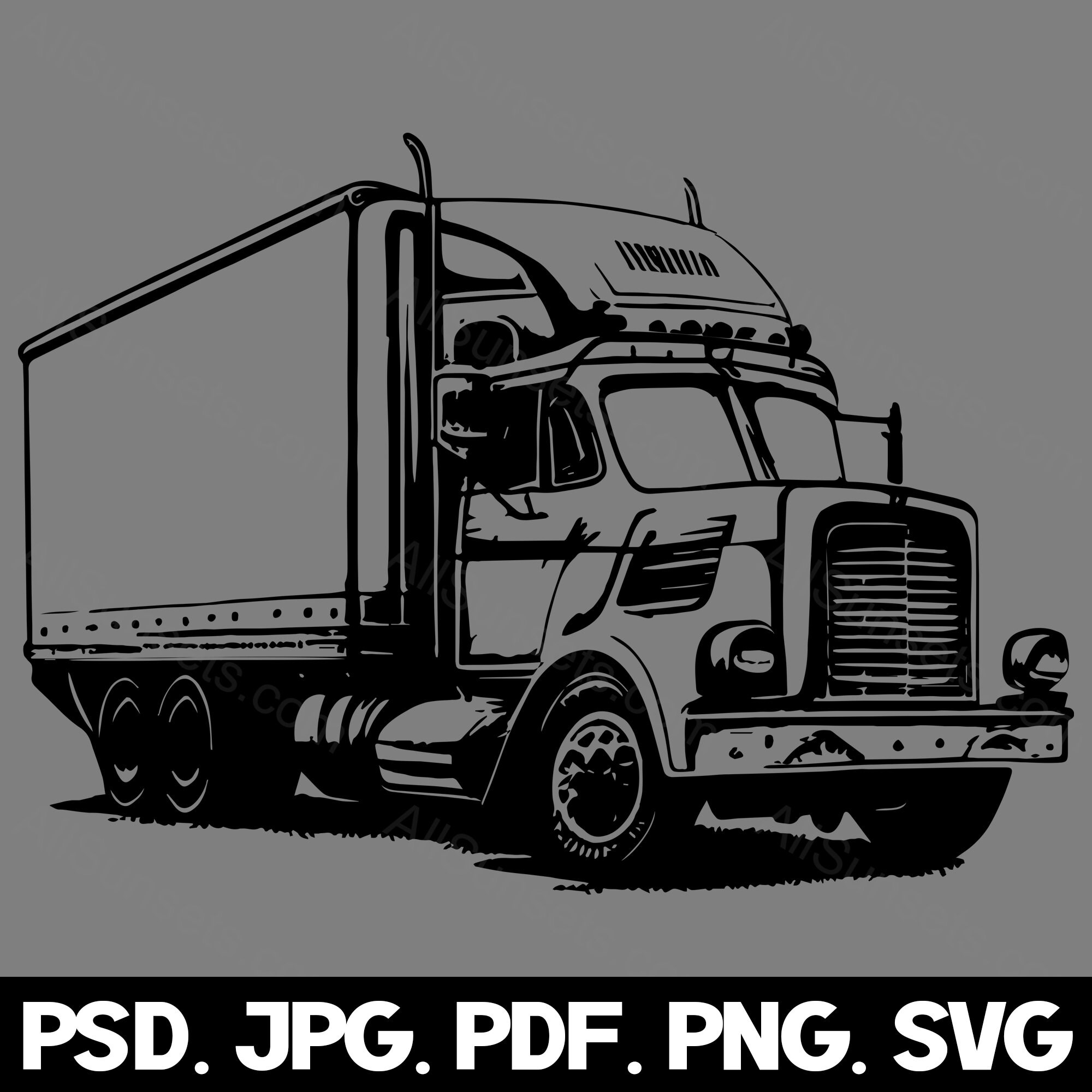 Cargo Box Truck Svg Png Jpg Psd Pdf File Types Semi Moving Van - Etsy ...