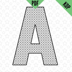 KDP Alphabet Stars Coloring Pages Sheets PDF ABC Letters Colouring ...