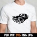 1950s Classic Car SVG Vintage 50's Vehicle Antique Automobile Clipart ...