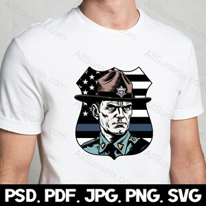 State Trooper Badge American Flag Svg Png Jpg Pdf Psd File Types ...