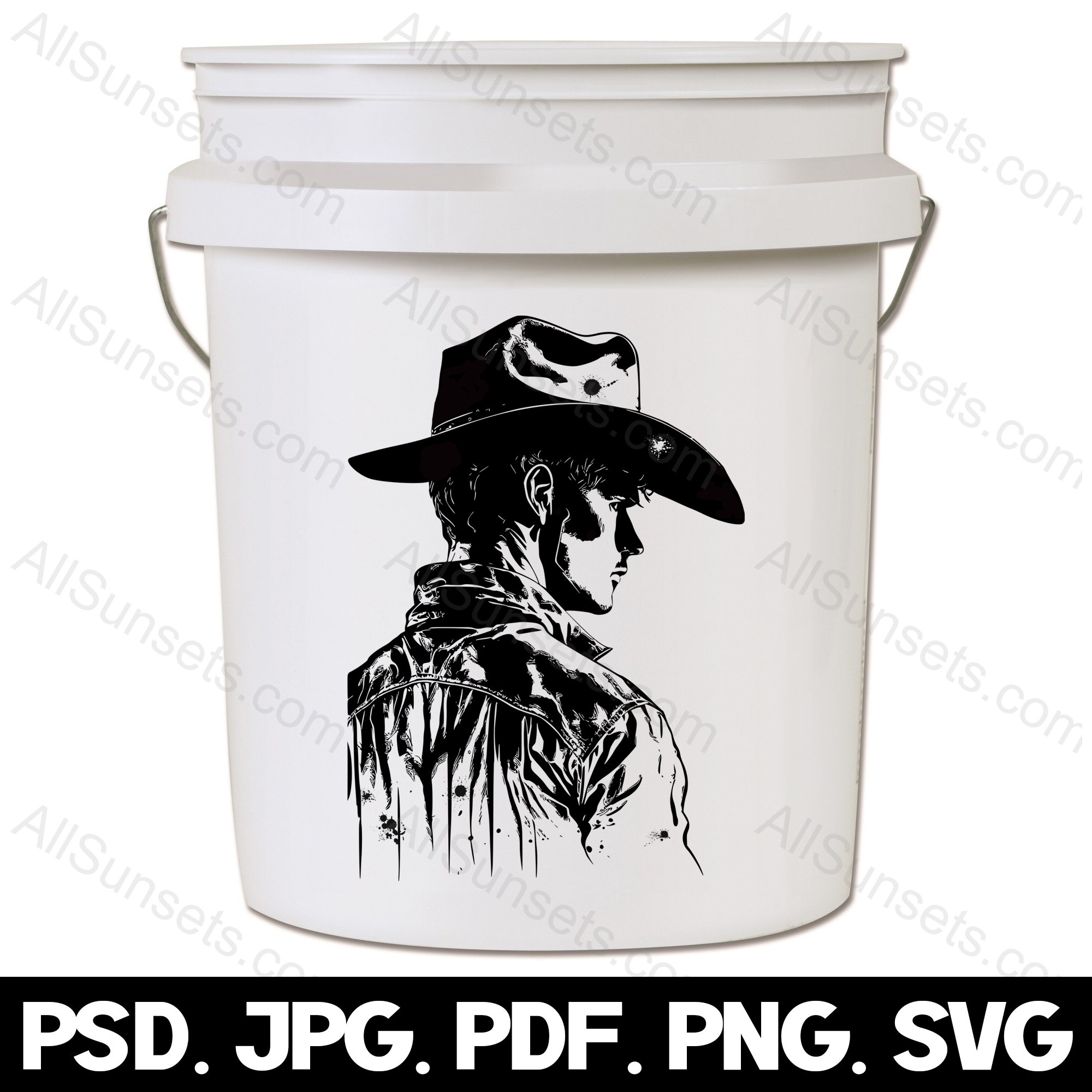 Silueta de vaquero svg png svg jpg psd Tipos de archivo - Etsy México