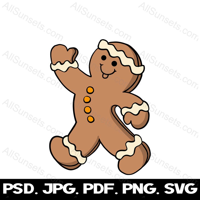 Gingerbread Man Svg Png Jpg Pdf Psd File Types Funny Christmas - Etsy