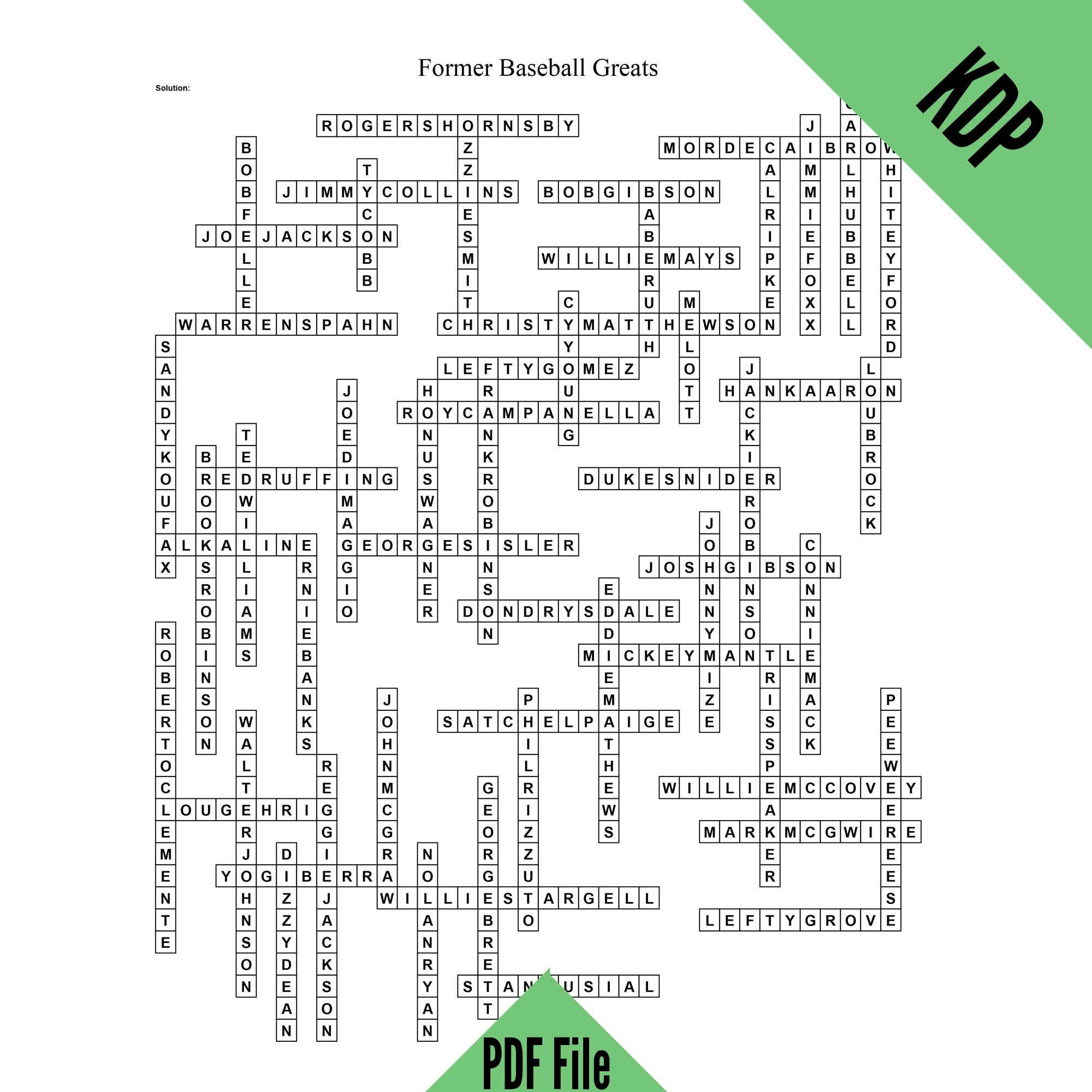 Kdp 4 Crossword Puzzles With Clues And Answers In Pdf Format Etsy