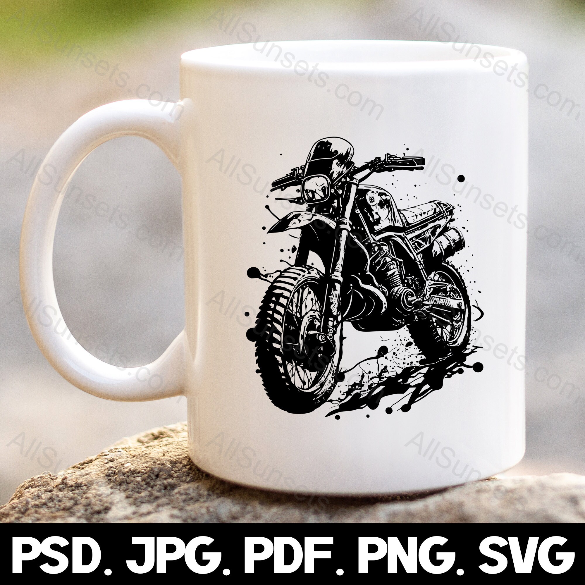 Motorcycle Dirt Bike Svg Png Psd Jpg Pdf File Types Vector - Etsy
