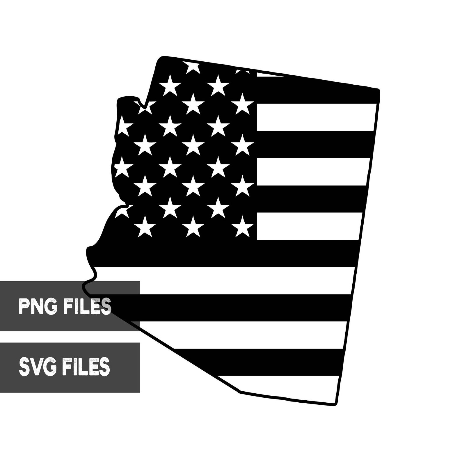 Arizona State Shape American Flag PNG SVG Patriotic Clipart - Etsy