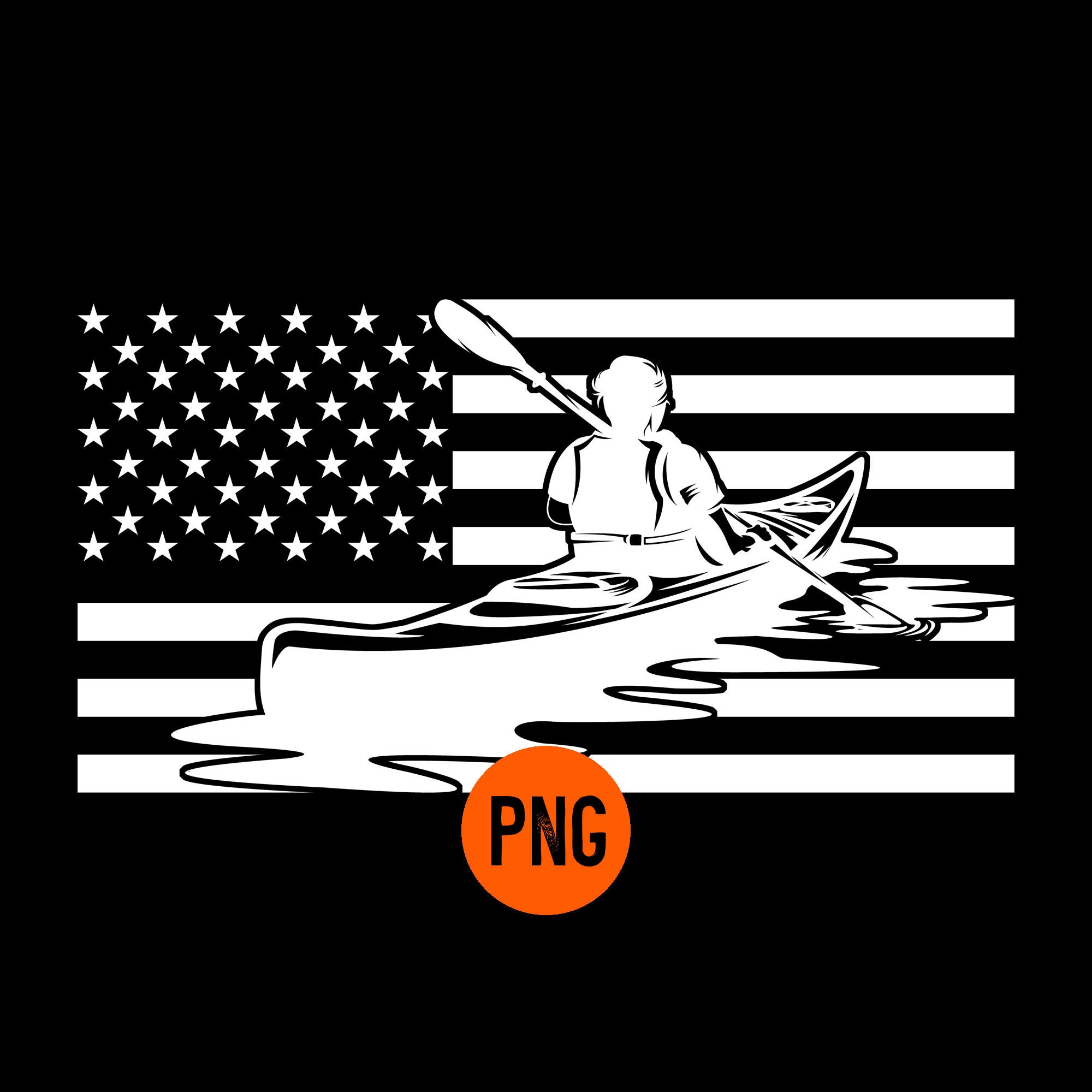 Kayaking Canoe Red Vintage American Flag Svg Png Jpg Psd Pdf - Etsy