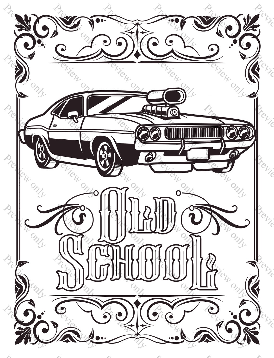 Classic Cars Coloring Pages 3 Pack Print and Color Vehicles - Etsy