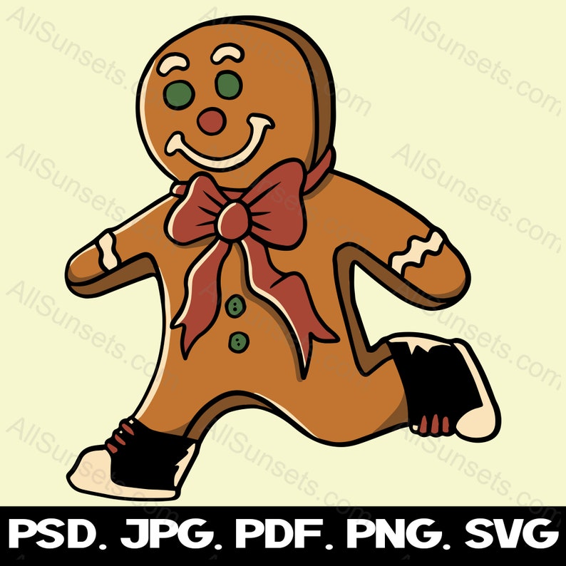 Gingerbread Man Svg Png Jpg Pdf Psd File Types Funny Christmas - Etsy