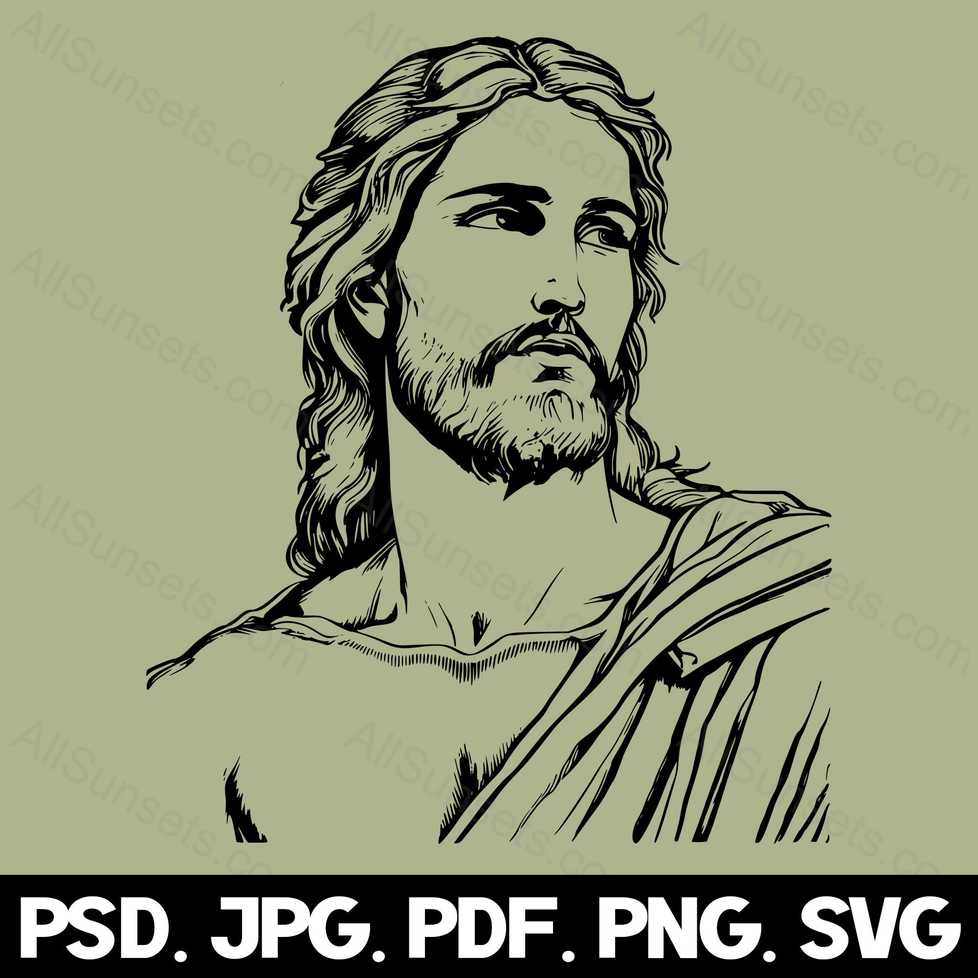 Jesus Christ Svg Png Psd Pdf Jpg File Types Religious Bible - Etsy
