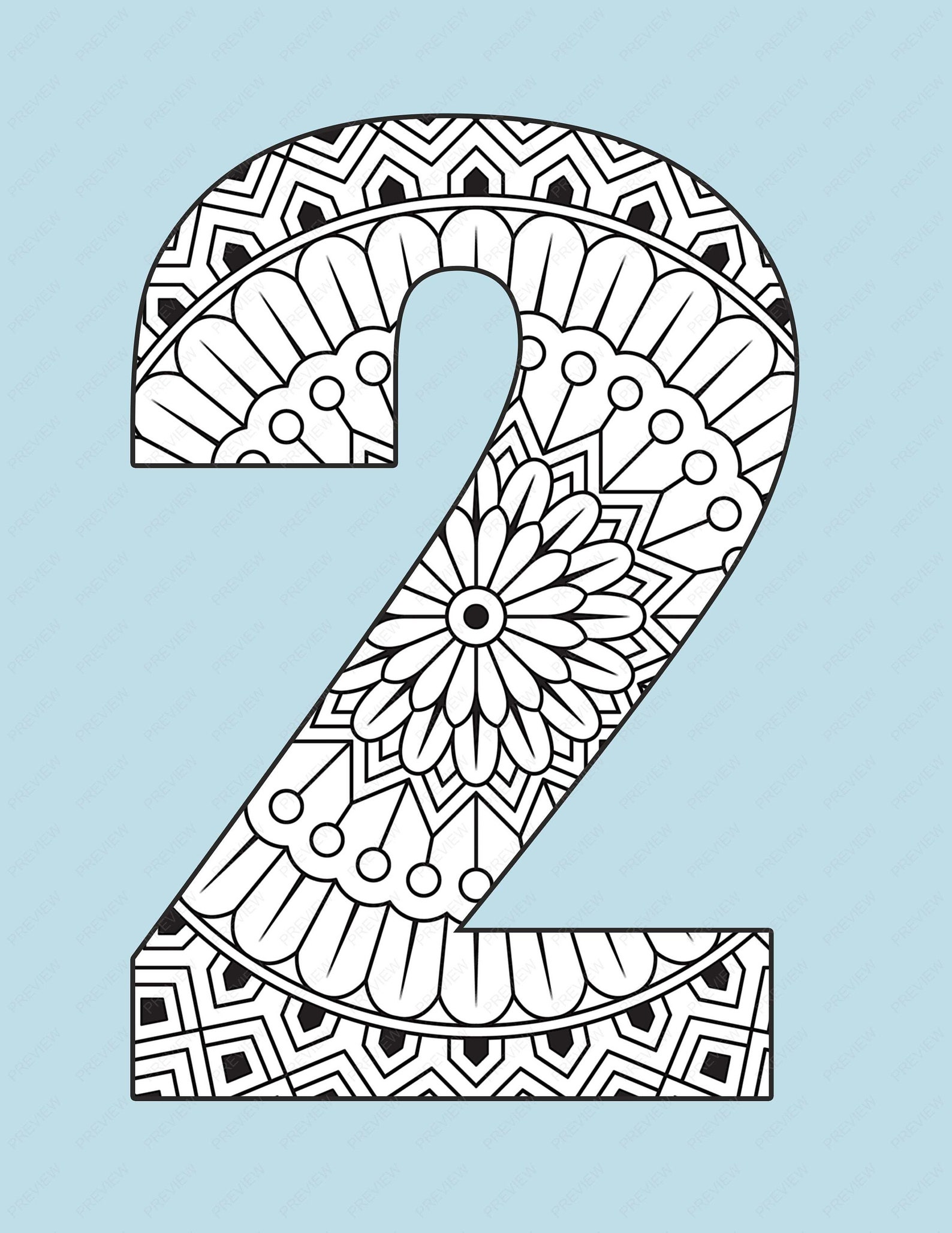 KDP Alphabet A-Z & Numbers 0-9 Mandalas Coloring Pages Sheets - Etsy