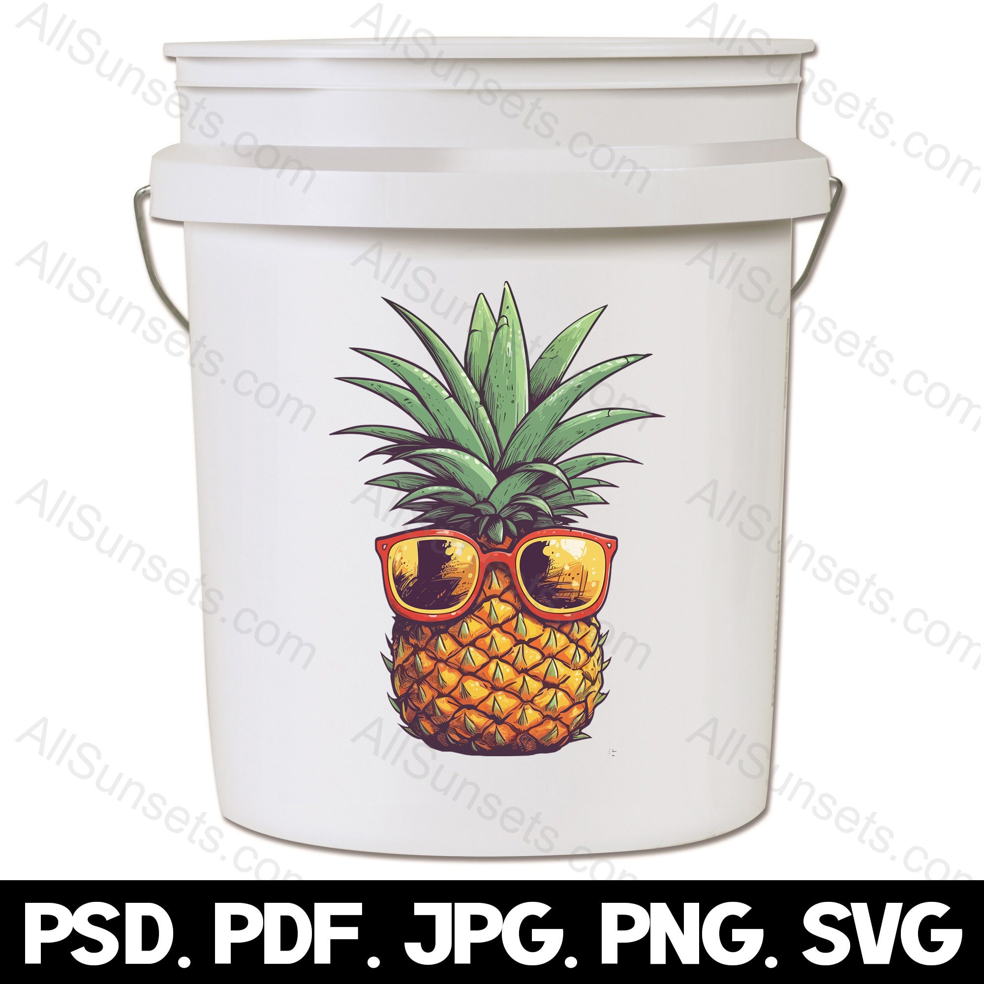 Pineapple Wearing Retro Sunglasses Svg Png Jpg Pdf Psd File Types ...