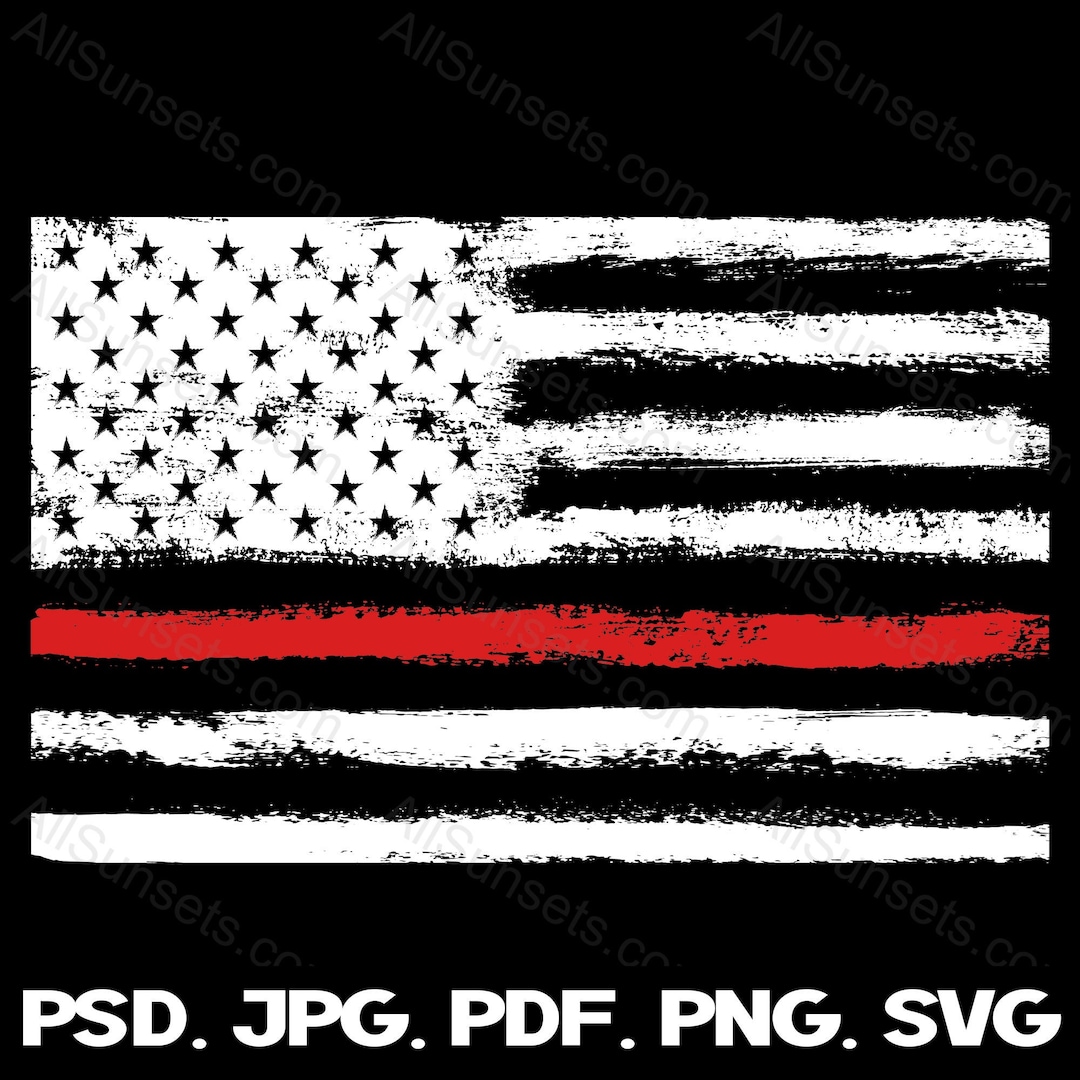 Thin Red Line American Flag PNG Clipart Fireman Memorial Firefighter ...