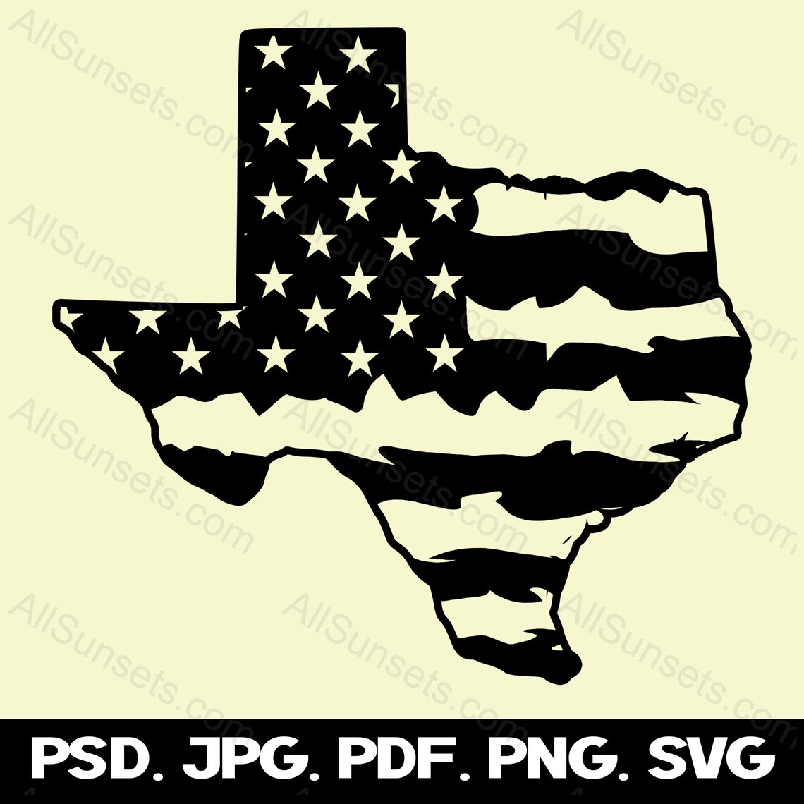 Texas SVG American Flag Shape Rugged PNG Files Clipart USA Patriotic ...