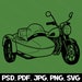 Motorcycle Sidecar SVG Vector Graphics Clipart Svg Png Psd Jpg Eps File ...