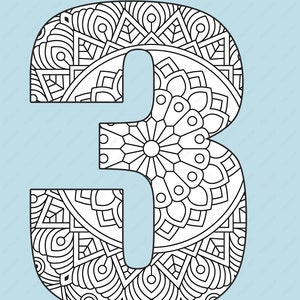 KDP Alphabet A-Z & Numbers 0-9 Mandalas Coloring Pages Sheets PDF ABC ...