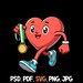Heart Jogging Svg Png Pdf Psd Jpg File Types Valentines Day or Healthy ...
