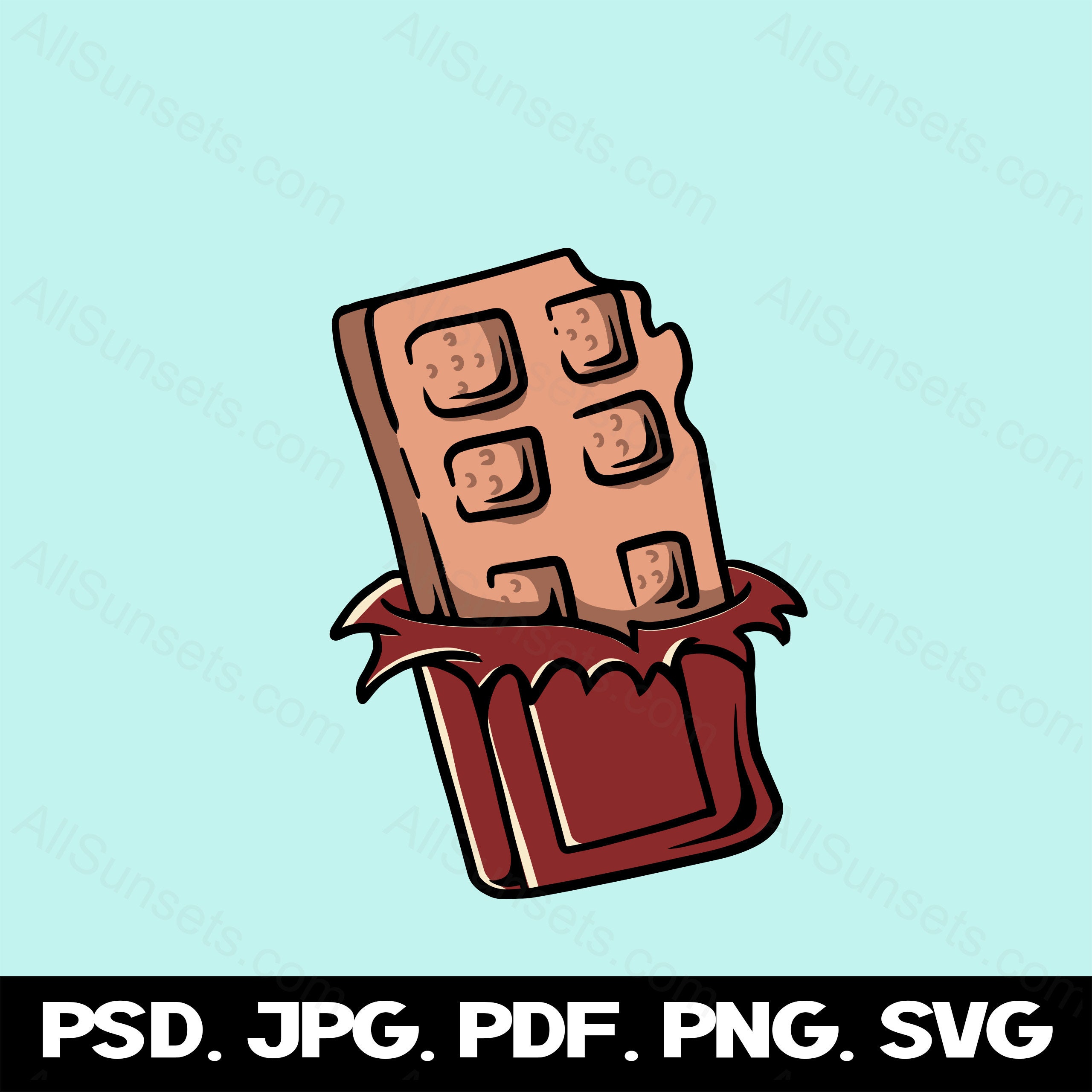 Chocolate Candy Bar Svg Png Jpg Pdf Psd File Types Food - Etsy