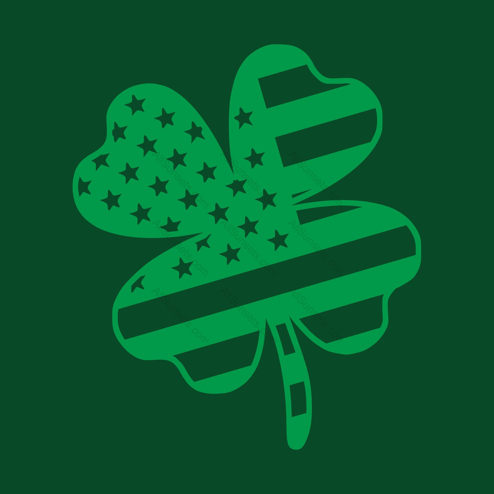 4 Leaf Clover American Flag PNG SVG PDF Psd Jpg Eps Shamrock | Etsy