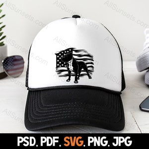 Pitbull American Flag Svg Png Jpg Pdf Psd File Types USA Themed ...