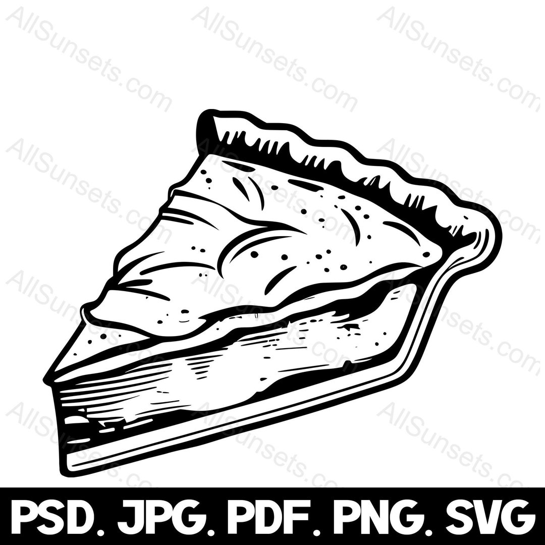 Slice of Pie Silhouette Svg Png Psd Jpg Pdf File Types Apple Pumpkin ...
