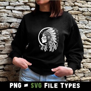 Indian Maiden Headdress Full Moon Svg Png Jpg Pdf Psd File Types Native ...