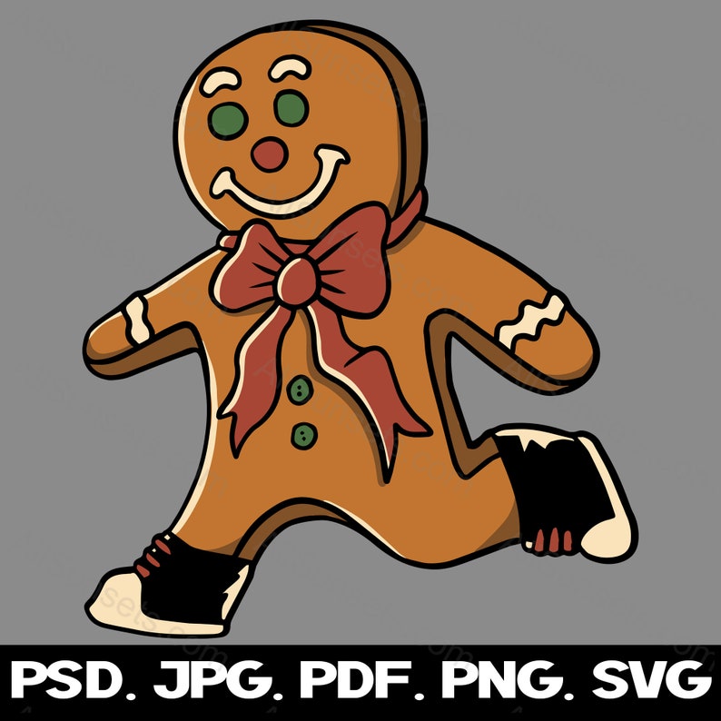 Gingerbread Man Svg Png Jpg Pdf Psd File Types Funny Christmas - Etsy