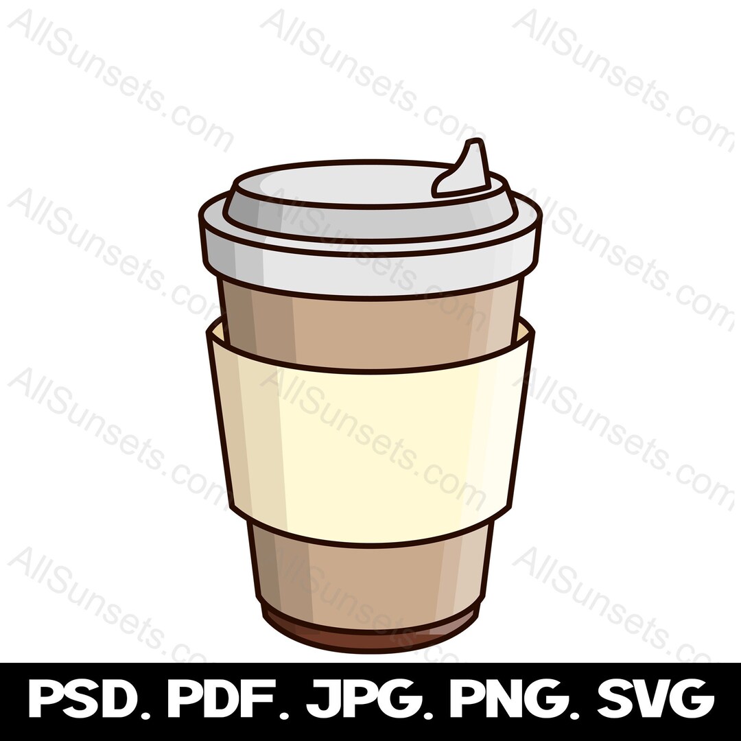 Coffee to Go Cup Svg Png Jpg Psd Pdf File Types Iced Latte Cold Hot ...