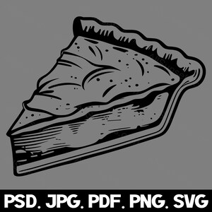 Slice of Pie Silhouette Svg Png Psd Jpg Pdf File Types Apple Pumpkin ...