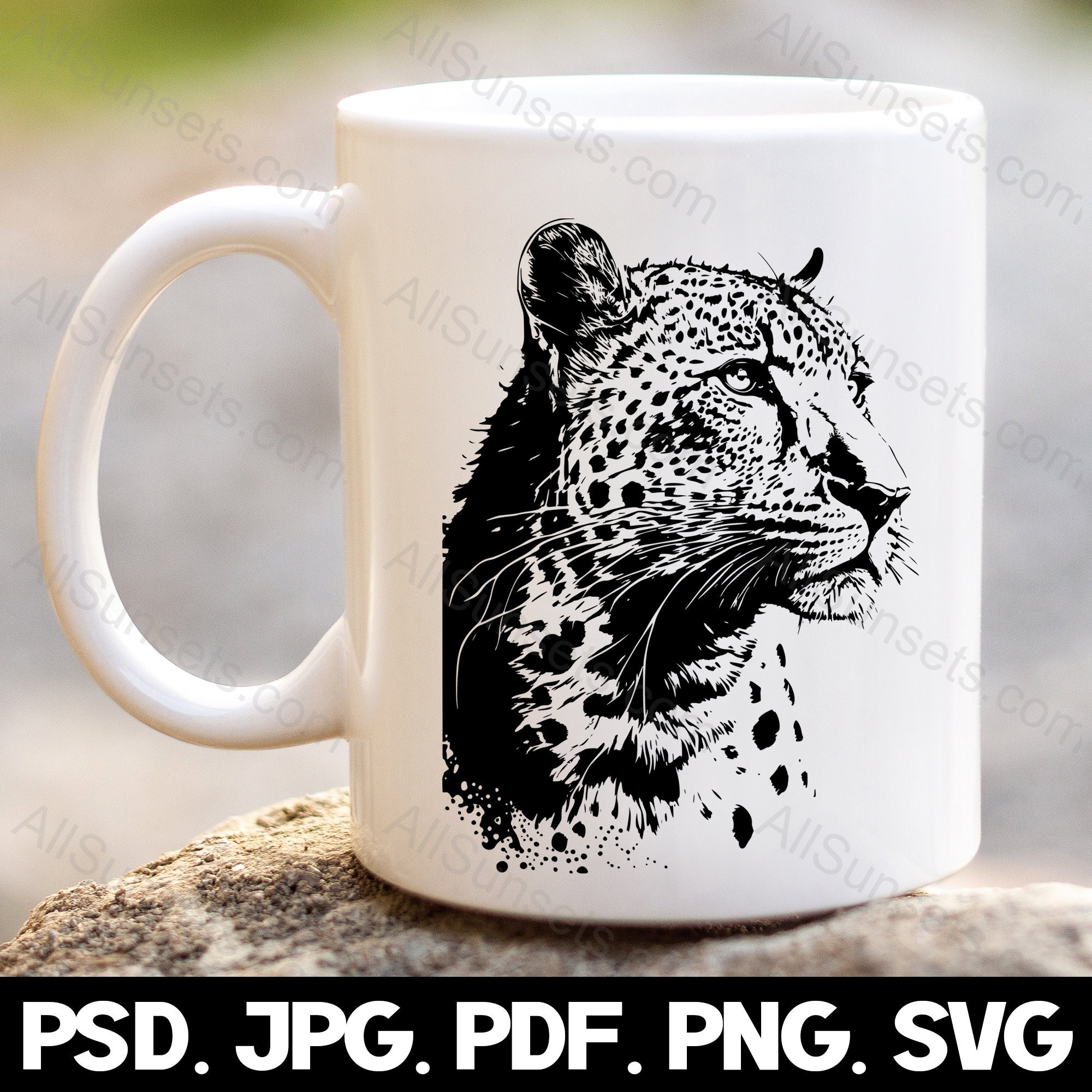Leopard Face Svg Png Jpg Pdf Psd File Types African Wildlife - Etsy