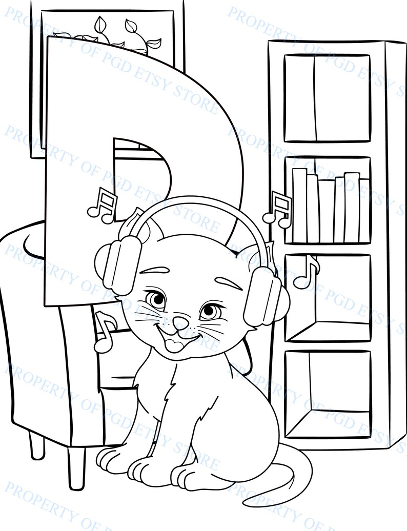 Cats Alphabet Coloring Book for Toddlers A-Z Adorable Cats and - Etsy