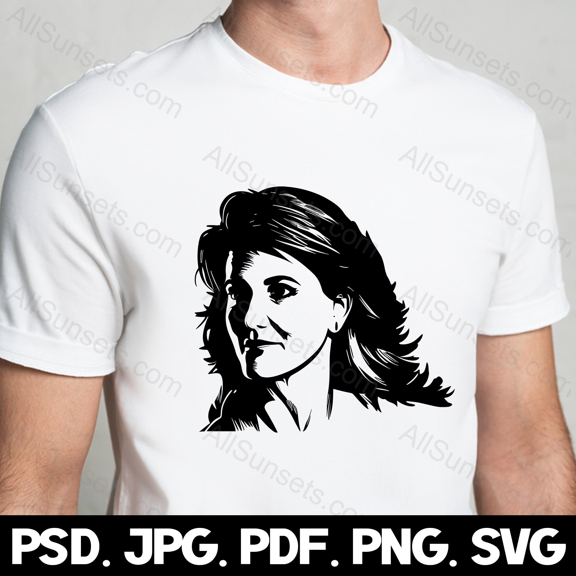 Nikki Haley Silhouette Svg Png Jpg Psd Pdf File Types Portrait - Etsy