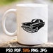 1950s Classic Car SVG Vintage 50's Vehicle Antique Automobile Clipart ...