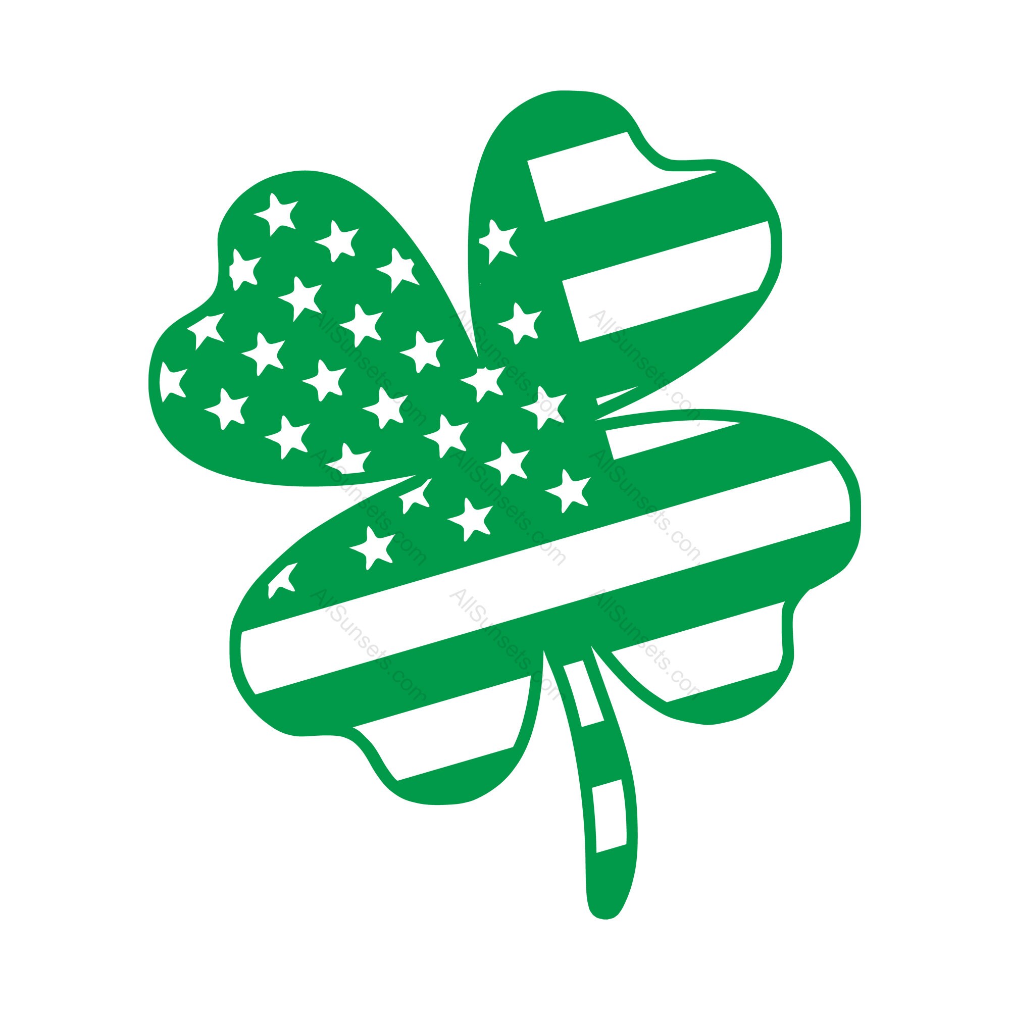 4 Leaf Clover American Flag PNG SVG PDF Psd Jpg Eps Shamrock - Etsy