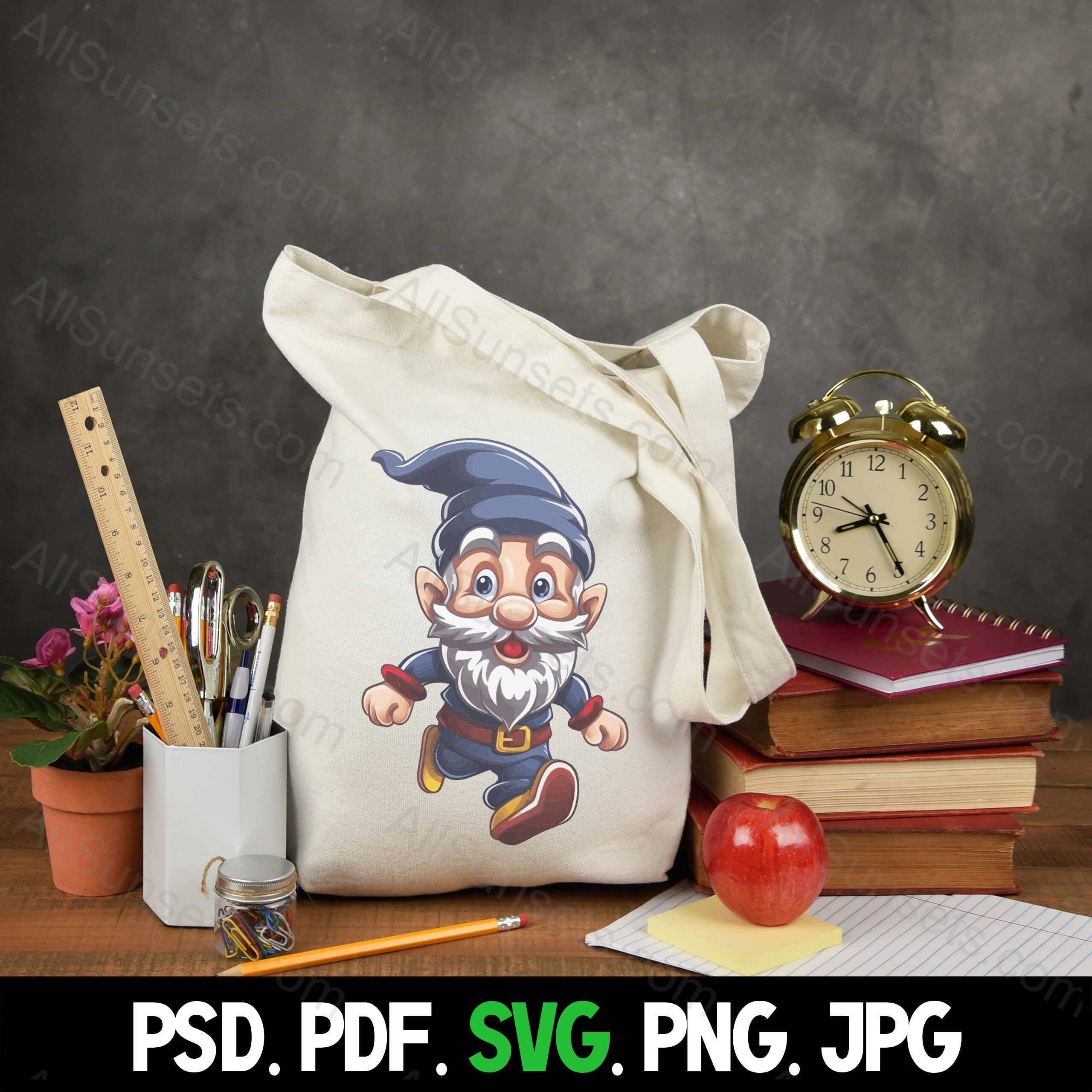 Running Gnome Clipart Svg Png Pdf Psd Jpg for Races, Jogging, 5k, 10k ...