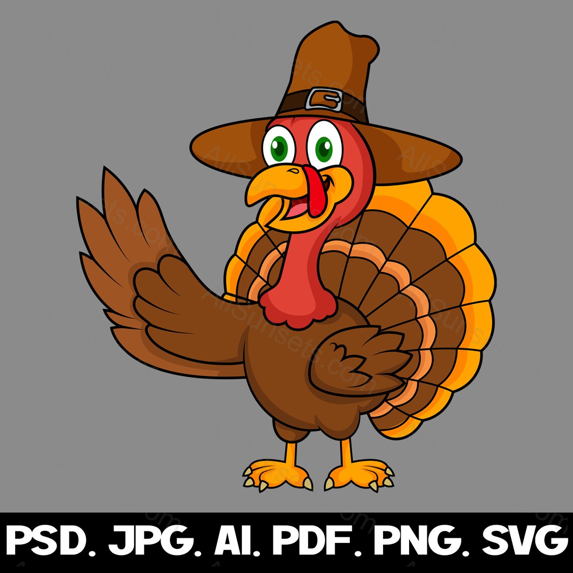 Funny Thanksgiving Turkey Svg Png Ai Pdf Psd Jpg File Types - Etsy