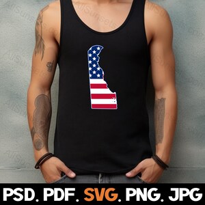 Delaware State Shape American Flag Svg Png Jpg Pdf Psd File Types ...