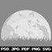 Full Grey Moon Grass Cut Out Svg Png Jpg Psd Pdf File Types Halloween ...