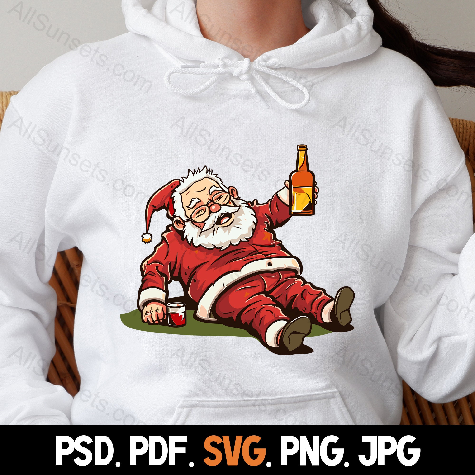 Santa Claus Drunk Svg Png Pdf Psd Jpg File Types Drinking Christmas ...