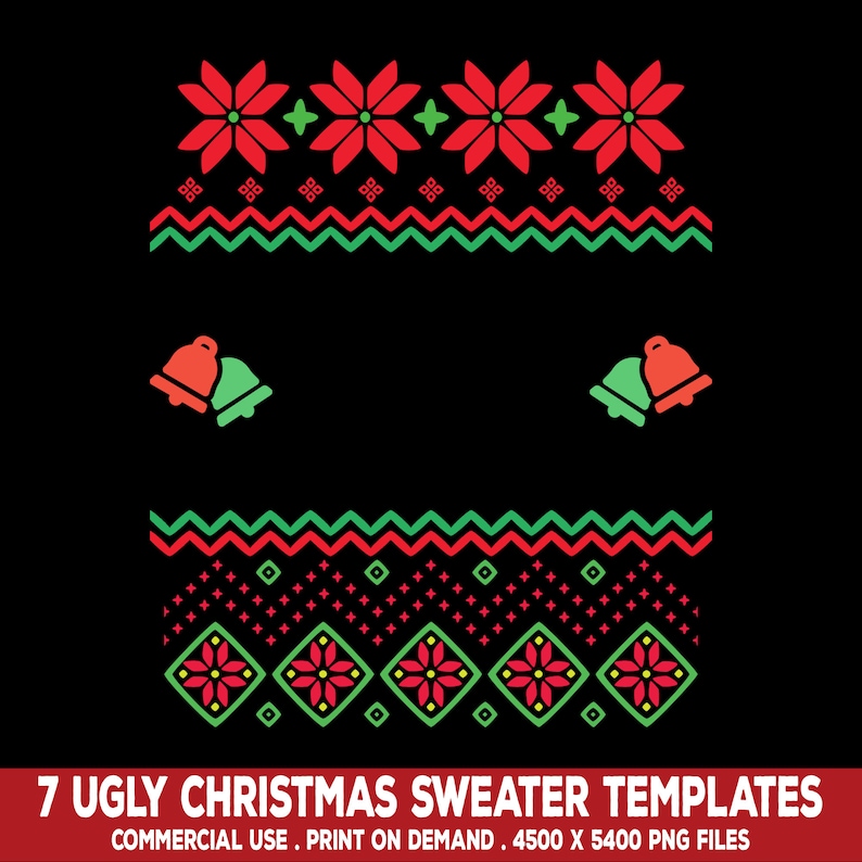 Ugly Christmas Sweater Clipart Package 2 7 Xmas Tacky - Etsy