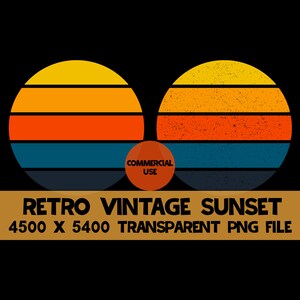 Yellow Orange Blue Retro Vintage Sunset Svg Png Jpg Psd Pdf - Etsy
