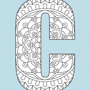 KDP Alphabet A-Z & Numbers 0-9 Mandalas Coloring Pages Sheets PDF ABC ...