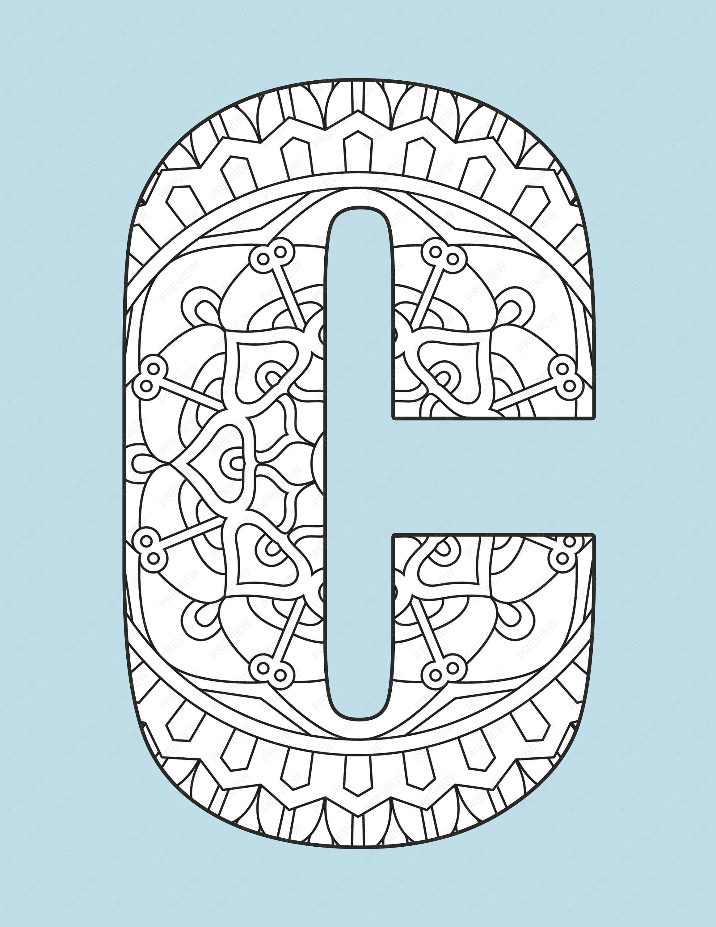 KDP Alphabet A-Z & Numbers 0-9 Mandalas Coloring Pages Sheets - Etsy
