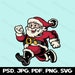 Santa Claus Running Svg Png Pdf Psd Jpg File Types Christmas Walker ...